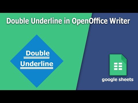 How to add Double Underline in OpenOffice Writer - The Graphic Home