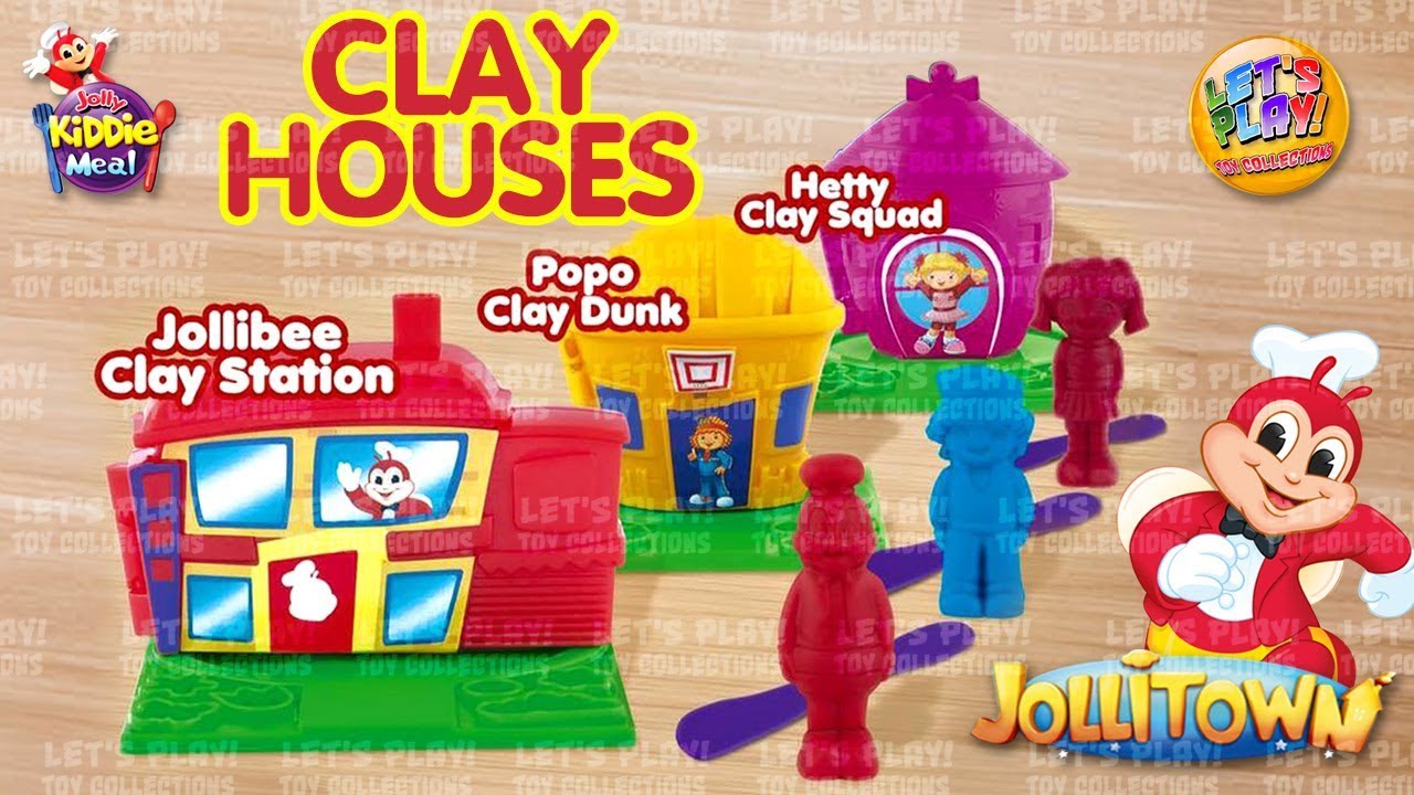 2016 Jollitown Clay Houses - Jolly Kiddie Meal Toys Complete Set of 3 ...