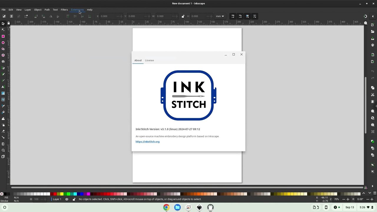 How to install Inkscape and Ink Stitch on a Chromebook - YouTube