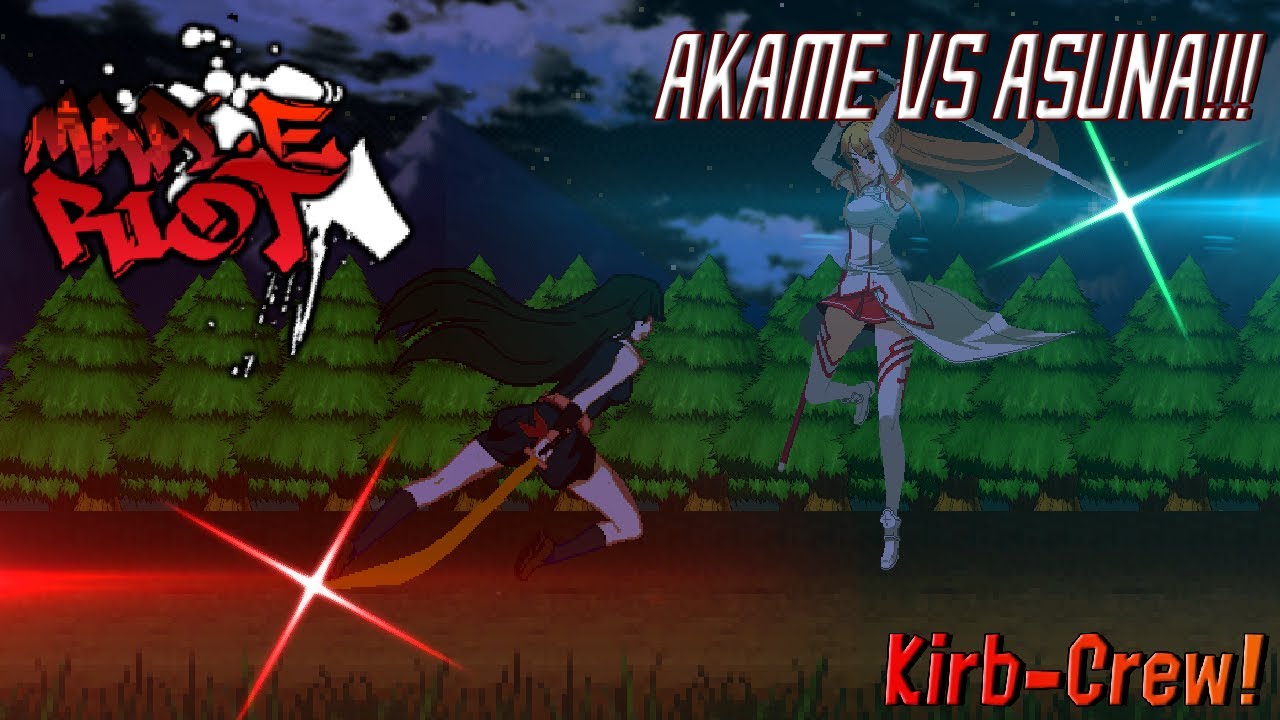 (13+) Akame VS Asuna - Maple Riot | Kirb-Crew - YouTube