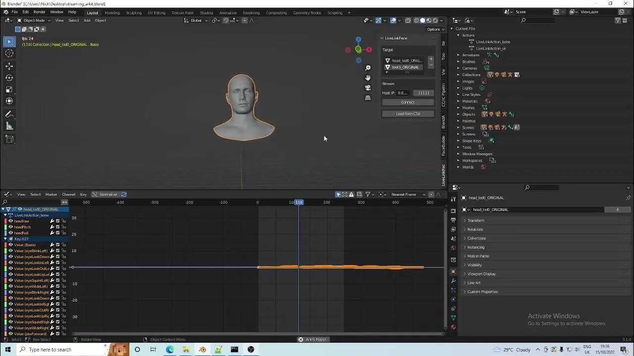 Import LiveLinkFace CSV into Blender - YouTube