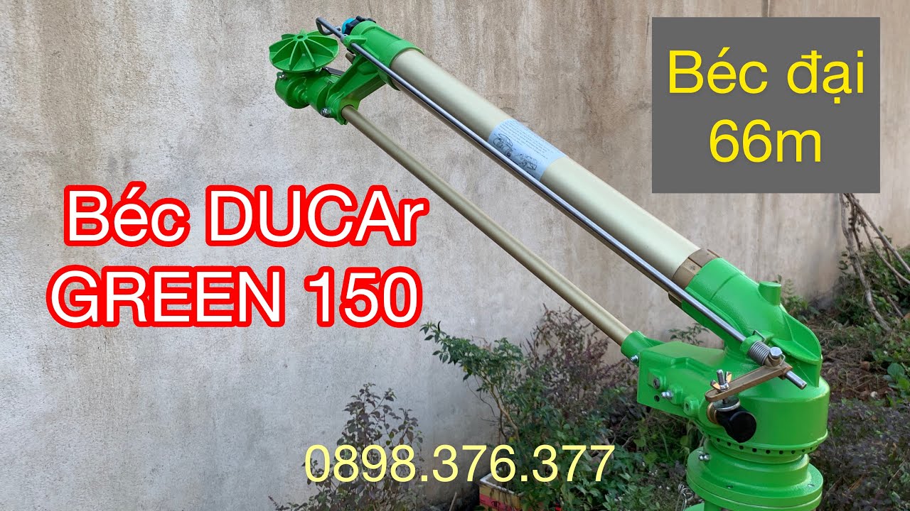 Béc đại DuCar Green 150 Thổ Nhĩ Kỳ - bán kính tưới 66m - YouTube