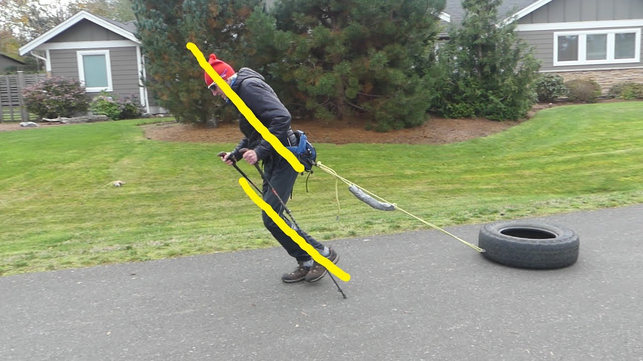 Try this Tire Pull exercise to Improve your Stance in Cross Country ...