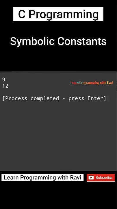 C Programming| Symbolic Constants| #Shorts #Ytrending #Cprogramming #Programming #Coding - YouTube