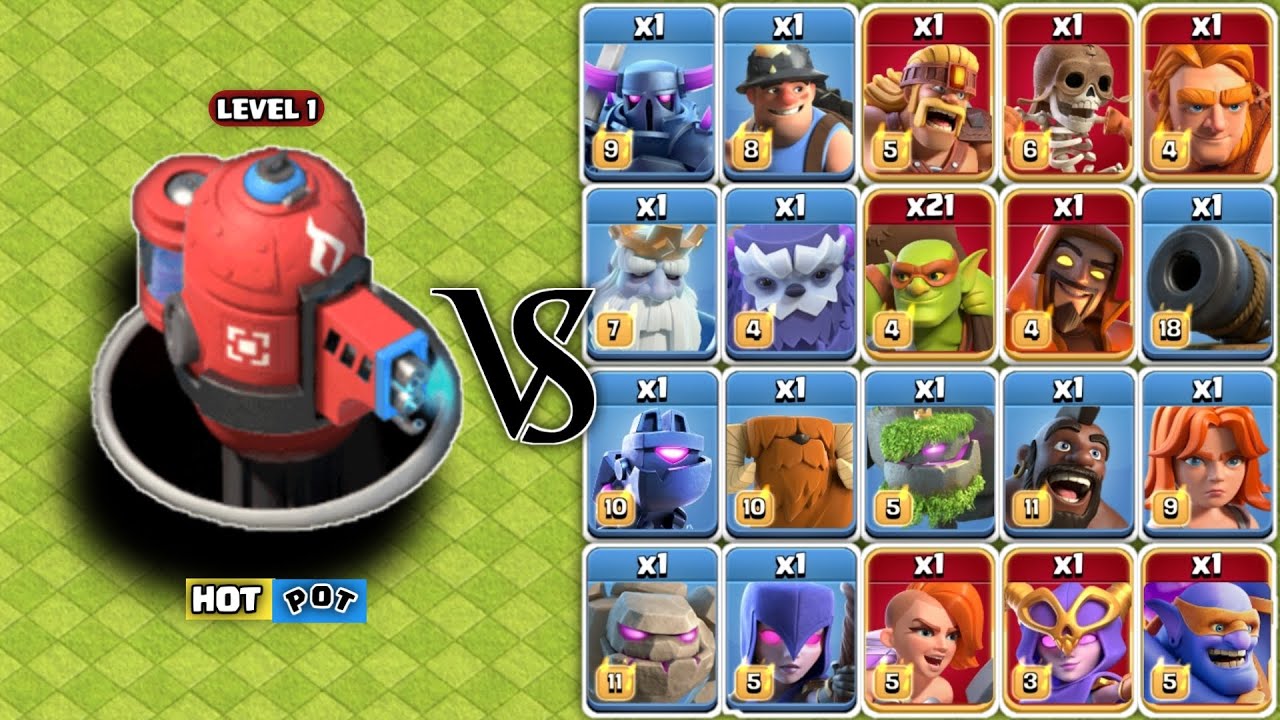 HOT-POT vs MAX TROOPS (graund) in Clash of clans !! - YouTube