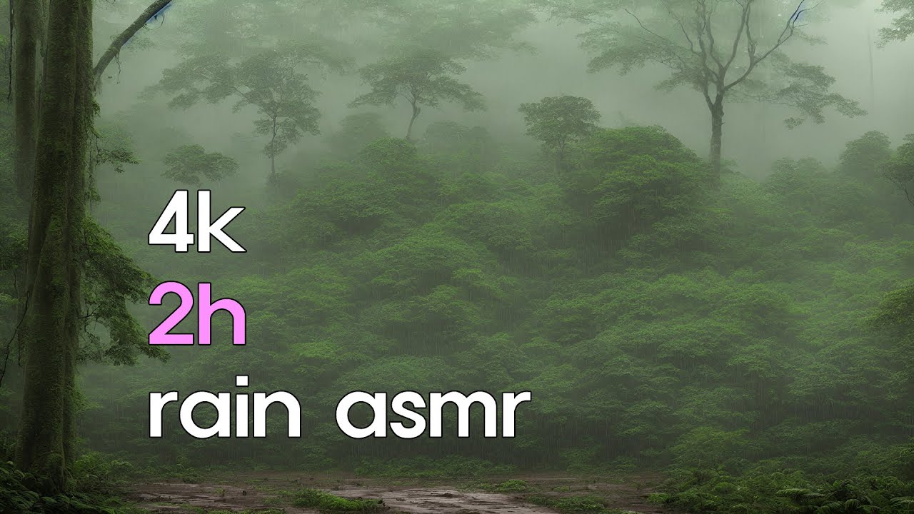 Relaxing Rain Sounds for Sleep and Study | 2 Hours ASMR Rainfall, 비소리 ...