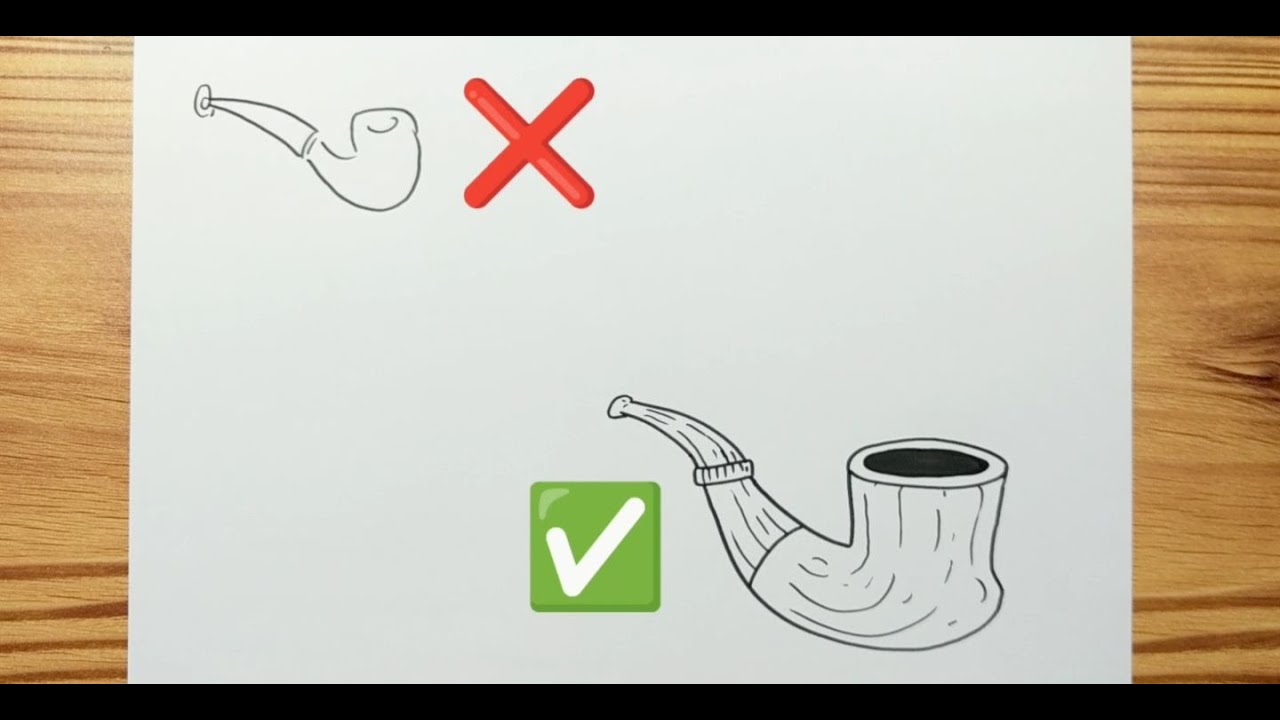 VINTAGE SMOKE PIPE Easy Drawing - YouTube