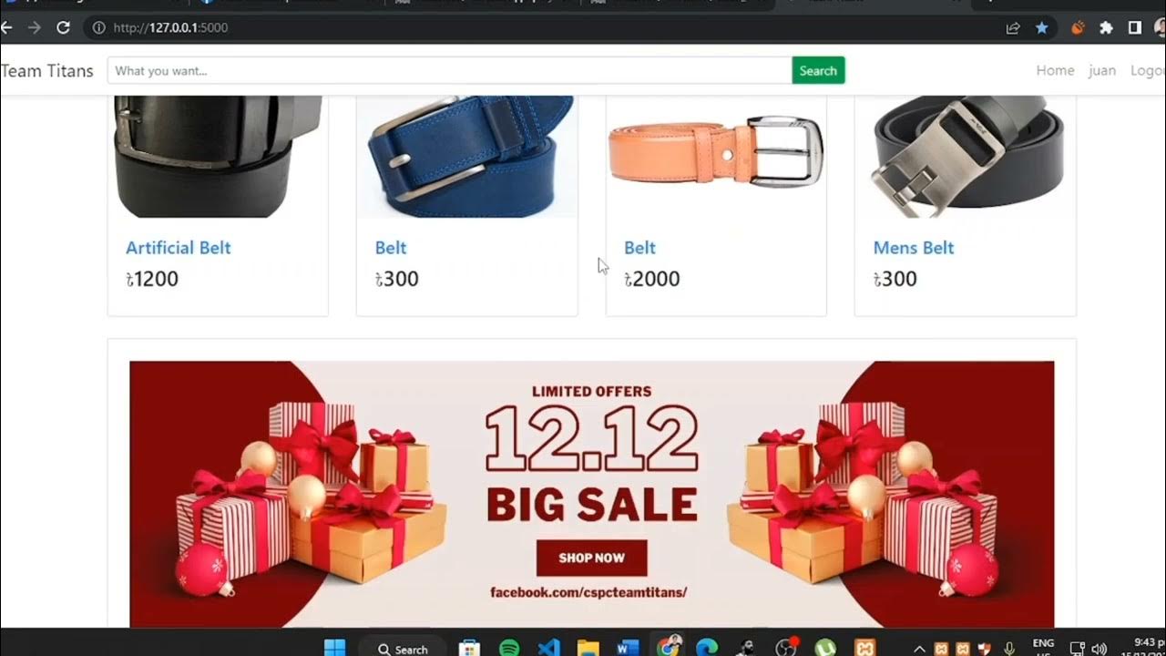 FLASK-BASED E-COMMERCE WEB APP - YouTube