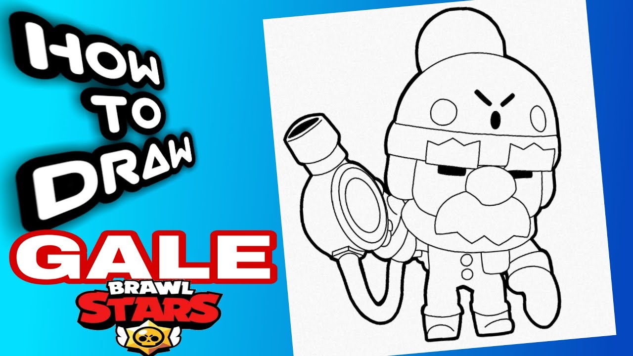 HOW TO DRAW GALE | BRAWL STARS | EASY | STEP BY STEP | como dibujar a ...