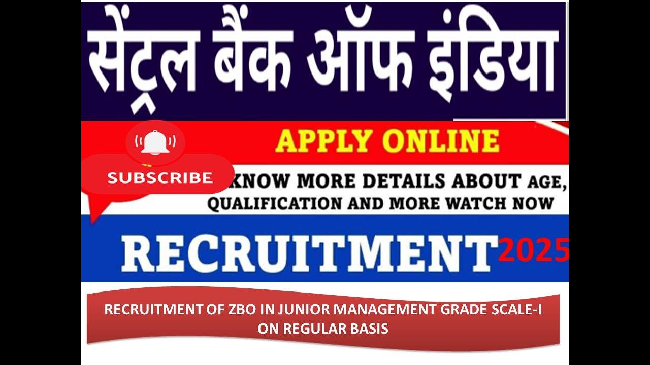 ZB Officer/Astt Manager post for Graduates with one year experience ...