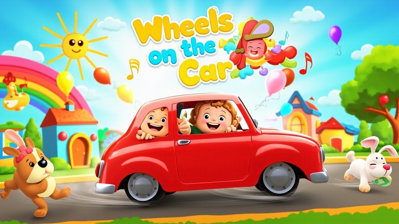 Wheels On The Car | Nursery Rhymes & Kids Song | ZeeQ Toons - YouTube