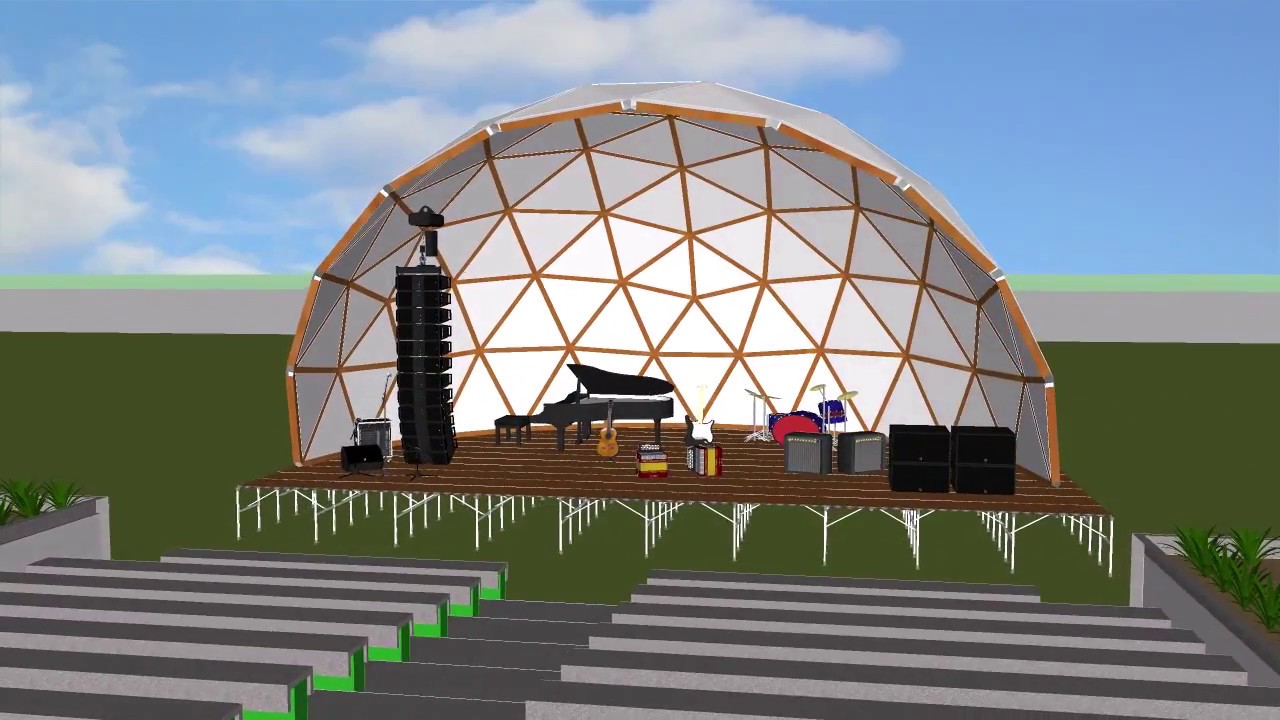 CONCHA ACÚSTICA DOMO GEODÉSICO - YouTube