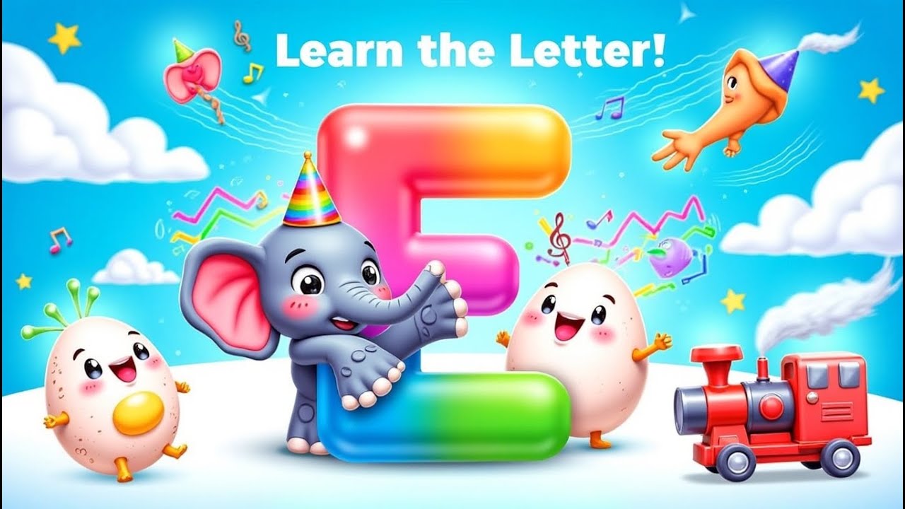Letter E Song | Learn the Alphabet | Phonics | Alphabets For Toddlers ...