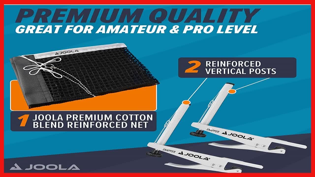 JOOLA Snapper Professional Table Tennis Net and Post Set - YouTube
