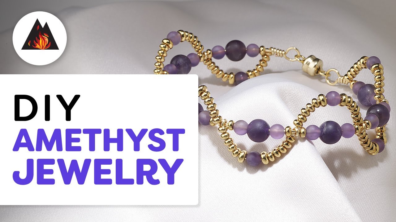 DIY Amethyst Earrings and Bracelet | How to Make Amethyst Jewelry With ...