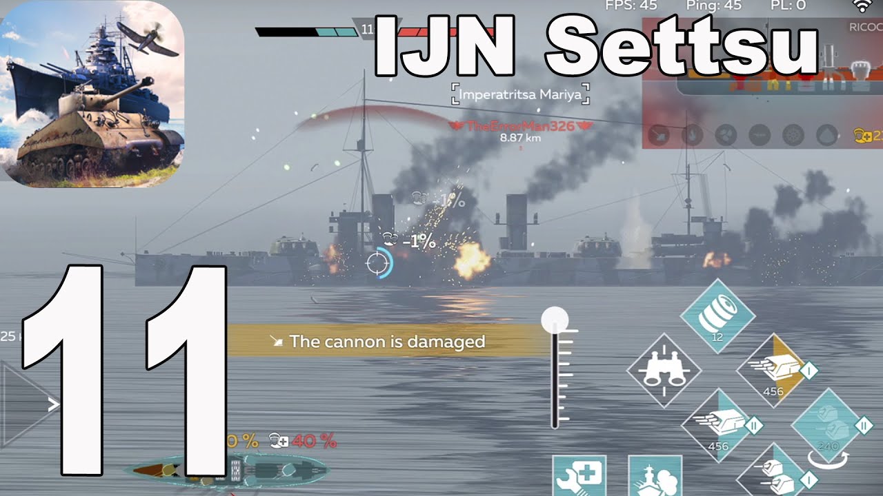 War Thunder Mobile - IJN Settsu Gameplay Walkthrough Part 12🔥(iOS,Android) - YouTube