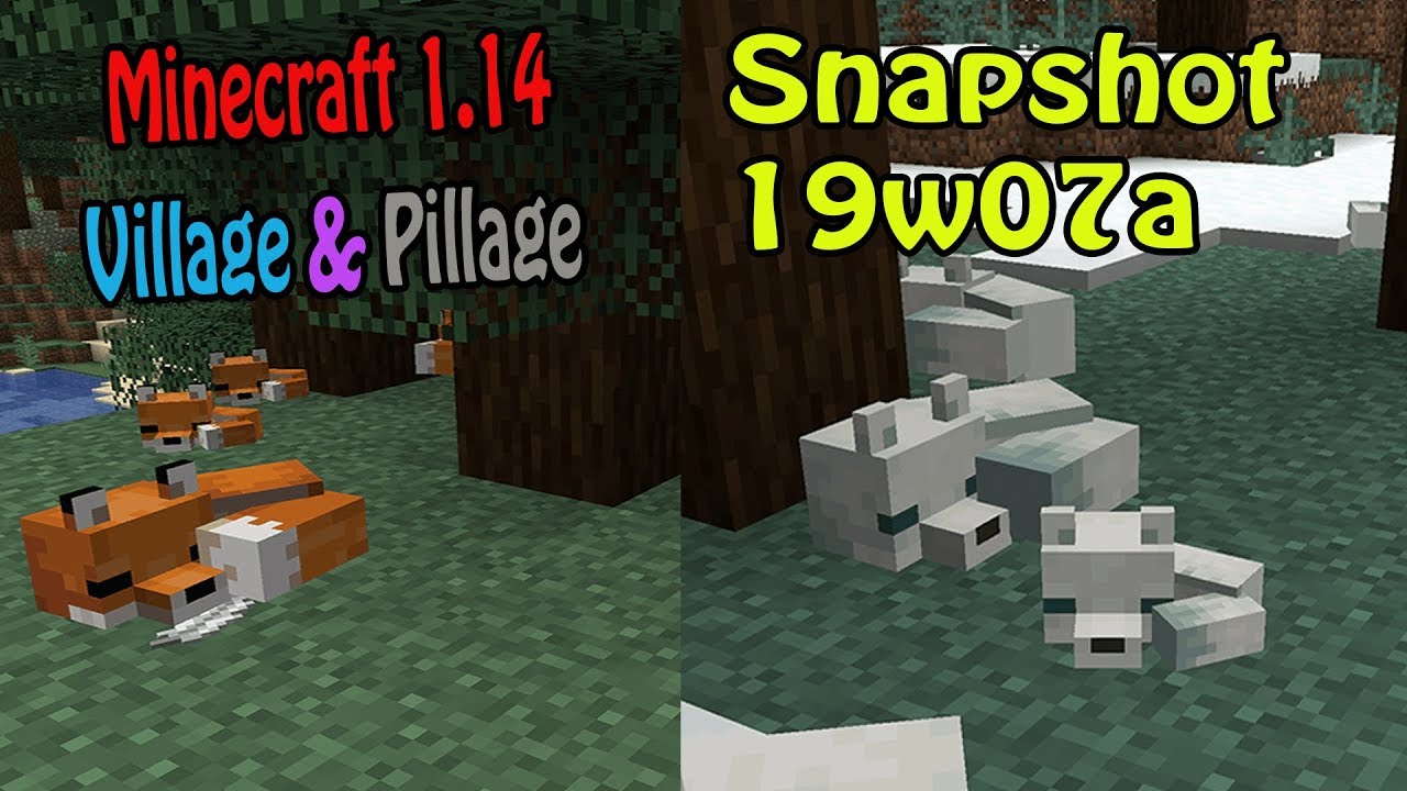 Füchse in Rot und Weiß | Minecraft Snapshot 19w07a 1.14 Update - YouTube