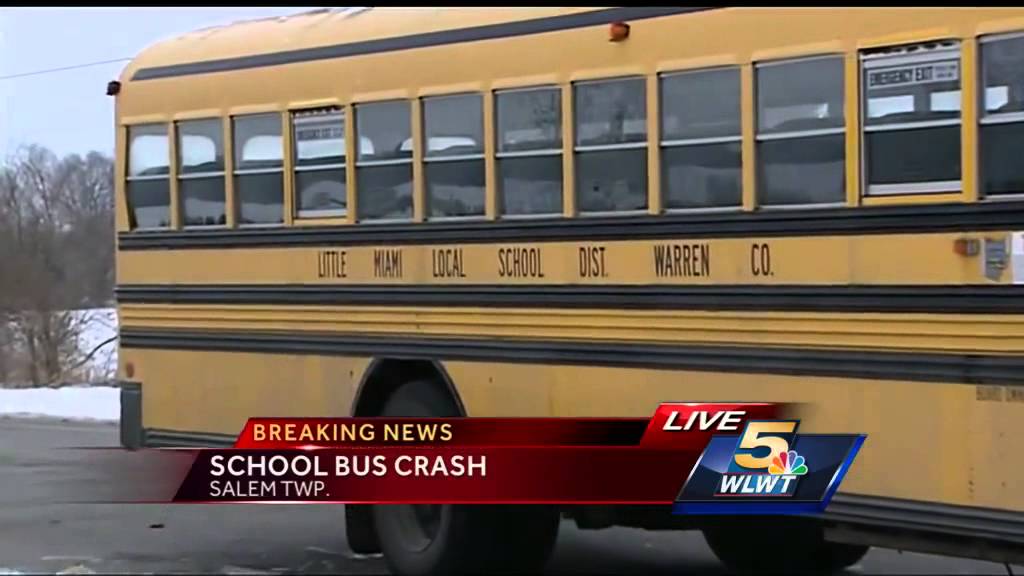 Truck hits school bus in Warren County, driver flown to hospital - YouTube