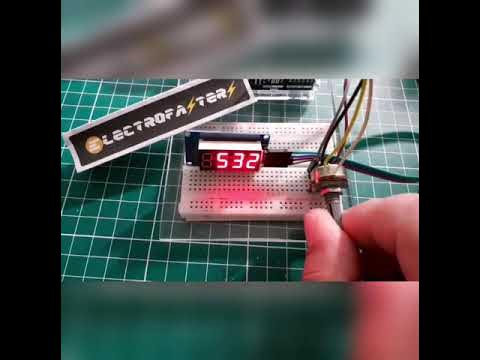 Potentiometer value using a 4-digit 7-segments display - YouTube