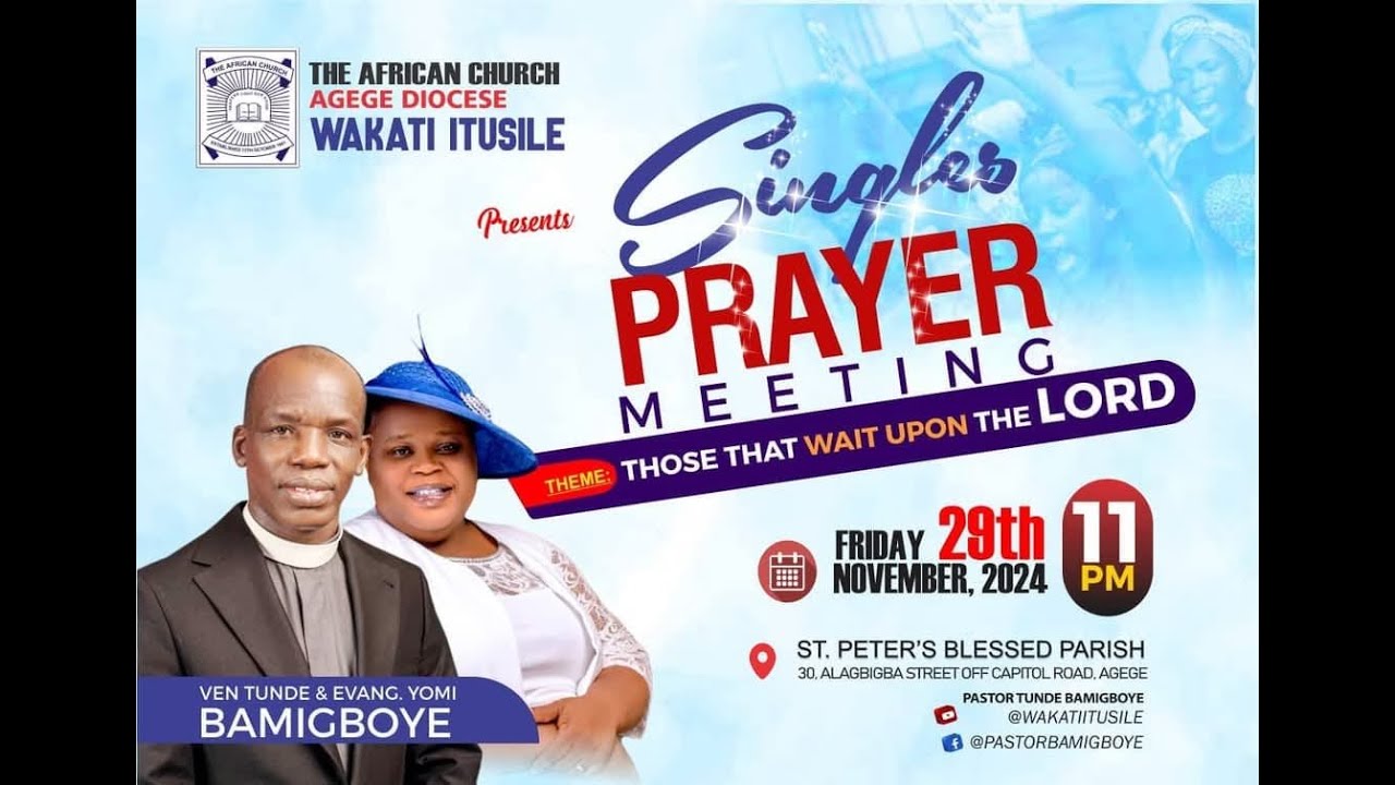 SINGLES PRAYER MEETING || HOUR OF DELIVERANCE || CCDM GLOBAL II VEN TUNDE BAMIGBOYE || 29.11.24 ...