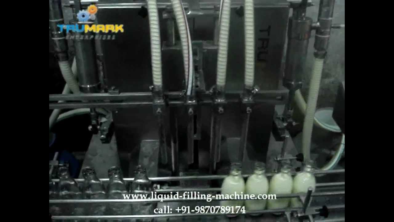 automatic flavored milk filling & crown capping machine, milk bottling ...