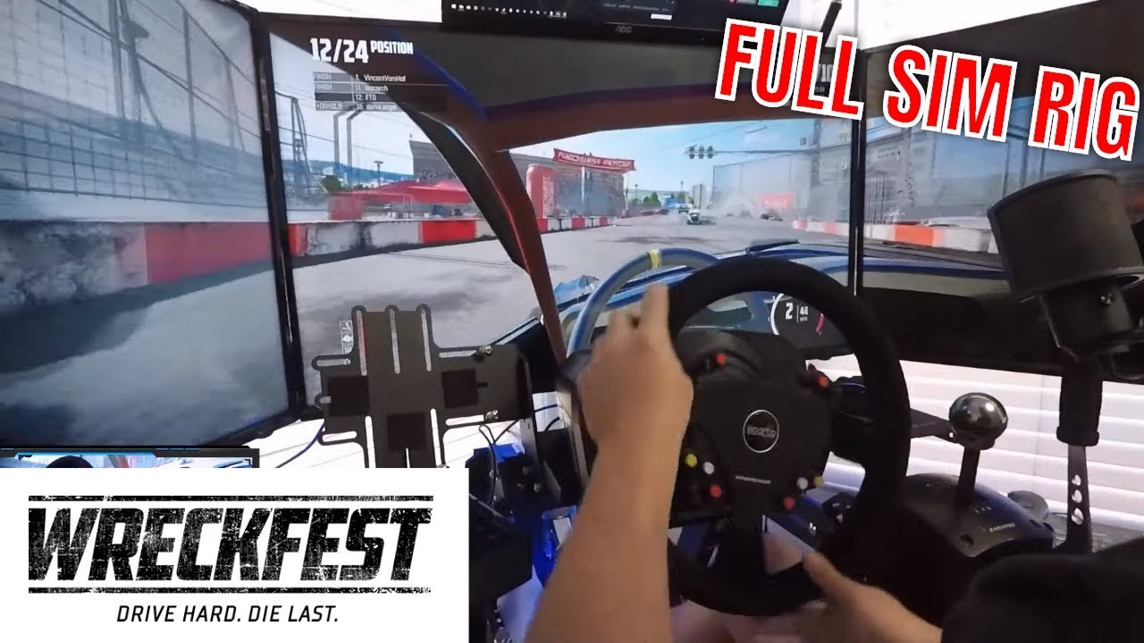 I TOOK MY FULL SIM RIG TO THE DEMOLITION DERBY - WRECKFEST is coming to ...