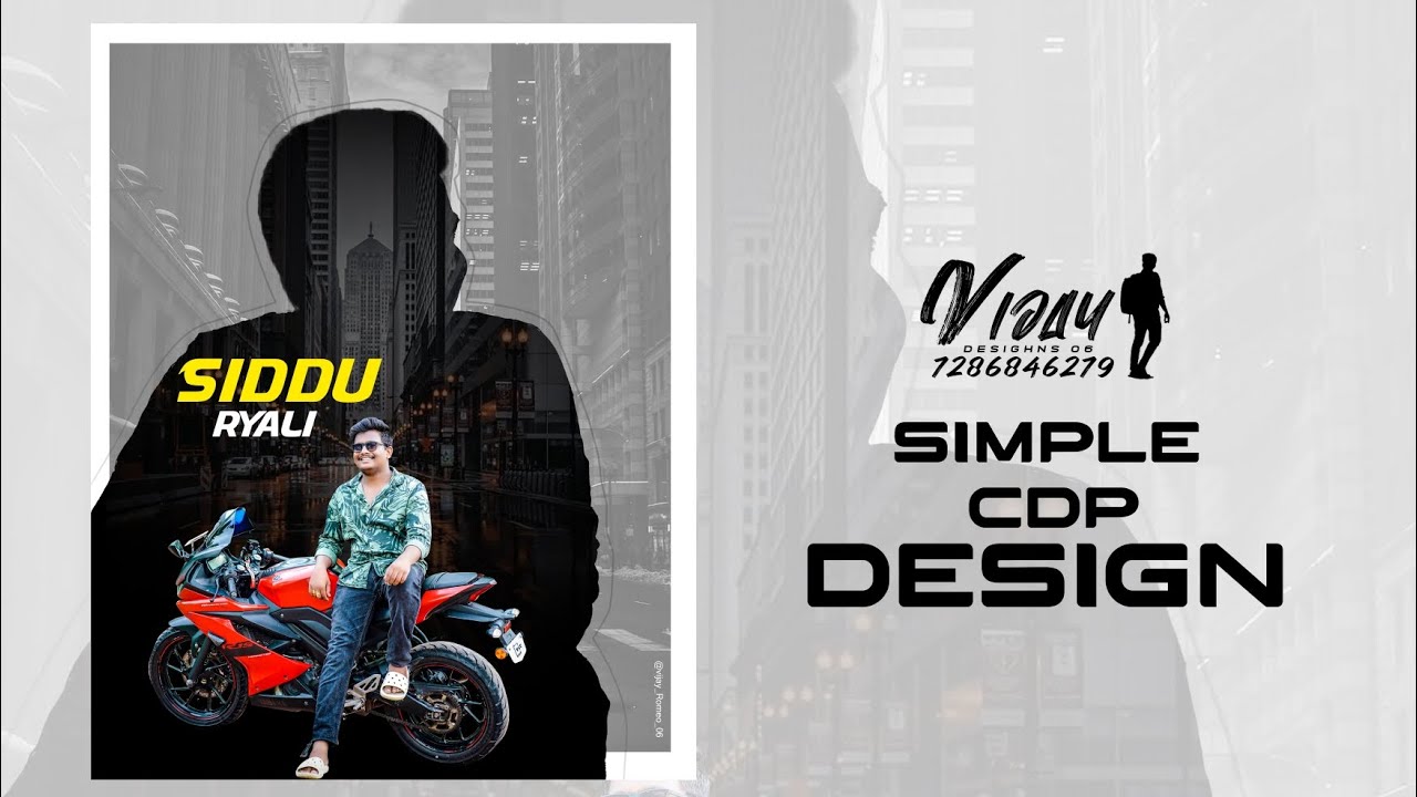 Simple Cdp Desighn tutorial In 5mins #photoshop - YouTube