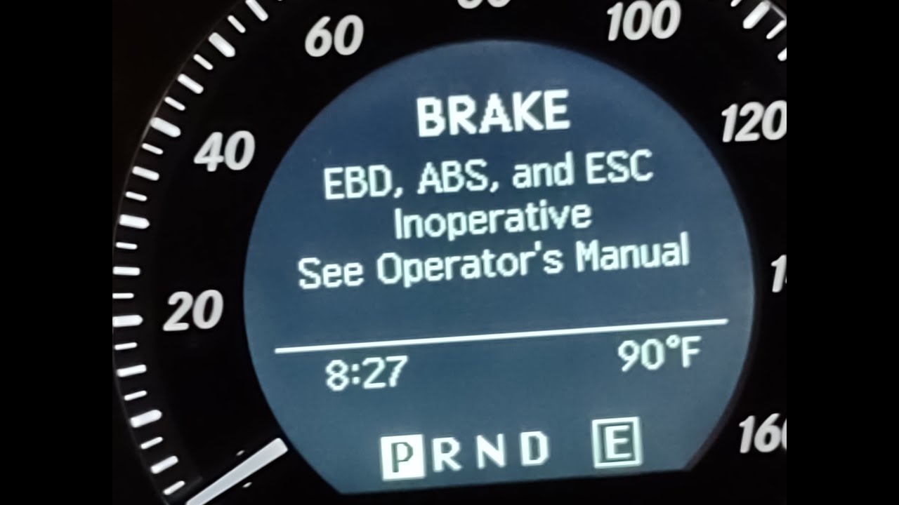 Mercedes GLK 350 X204 Brake EBD ABS And ESC Inoperative Wheel Speed