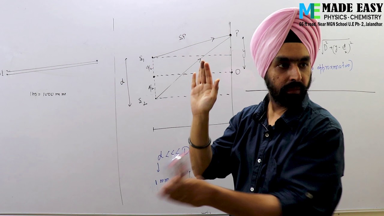 Class 12 || Wave optics || YDSE - How to find path difference between 2 ...