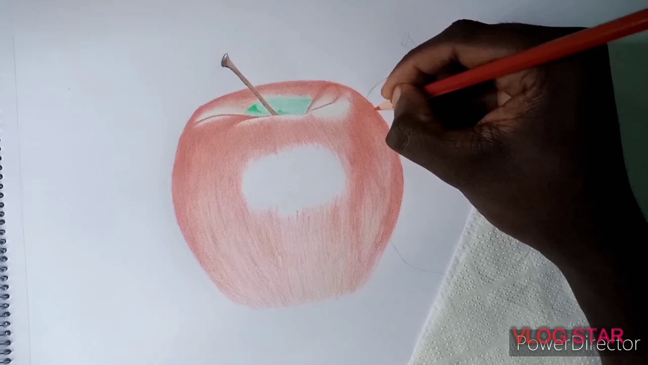 Apple drawing for beginners tutorial - YouTube
