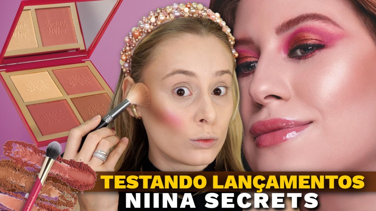 TESTANDO LANÇAMENTO NIINA SECRETS PALETA LUMINOUS multifuncional - YouTube