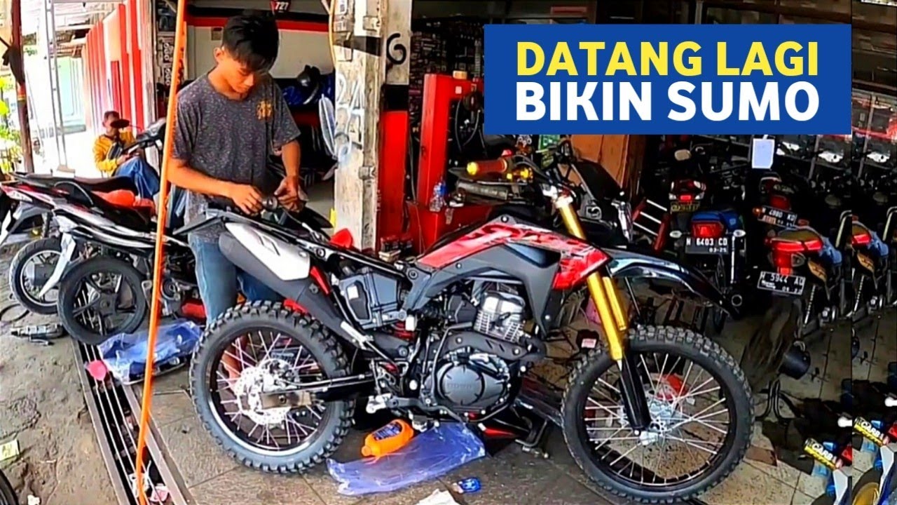 MODIFIKASI CRF SUPERMOTO | KAMI BIKIN FULL HEDON - YouTube