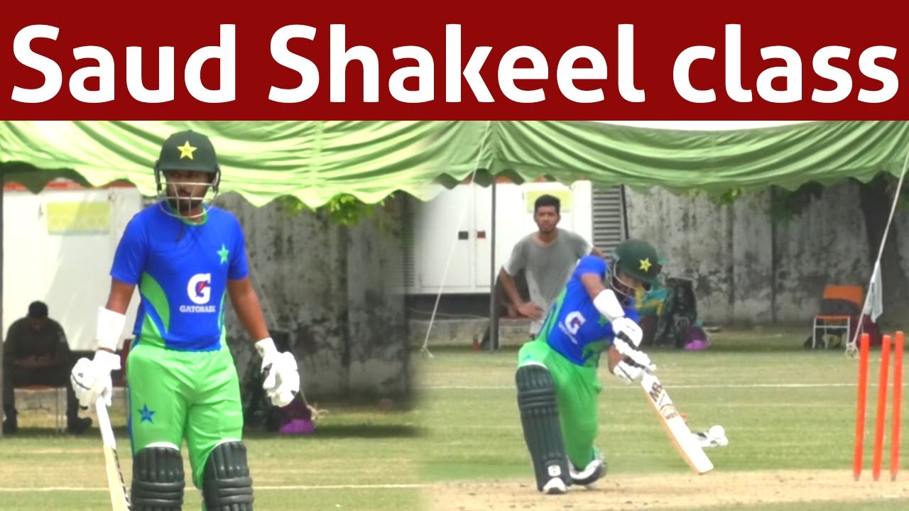Saud Shakeel superb batting in practice match - YouTube