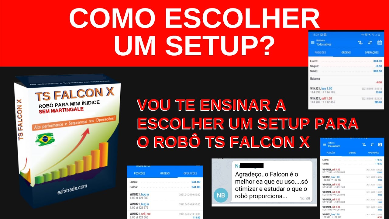 Veja Como é Simples Escolher um Setup Para o Robô Ts Falcon X, O melhor Robô para Mini Índice ...