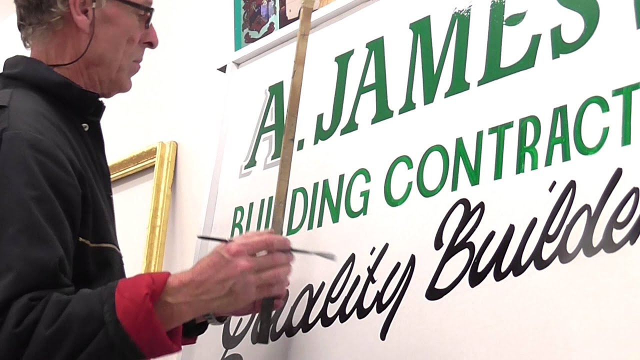 Traditional Signwriter - Signwriting Part 8 - YouTube