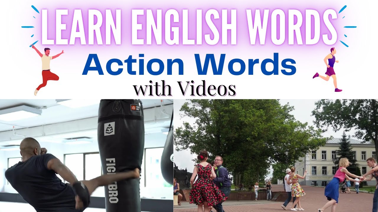 Action Words with Videos 🏃 - Learn English Words - YouTube