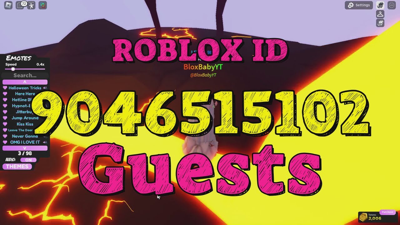 GUESTS Roblox Song Codes - YouTube