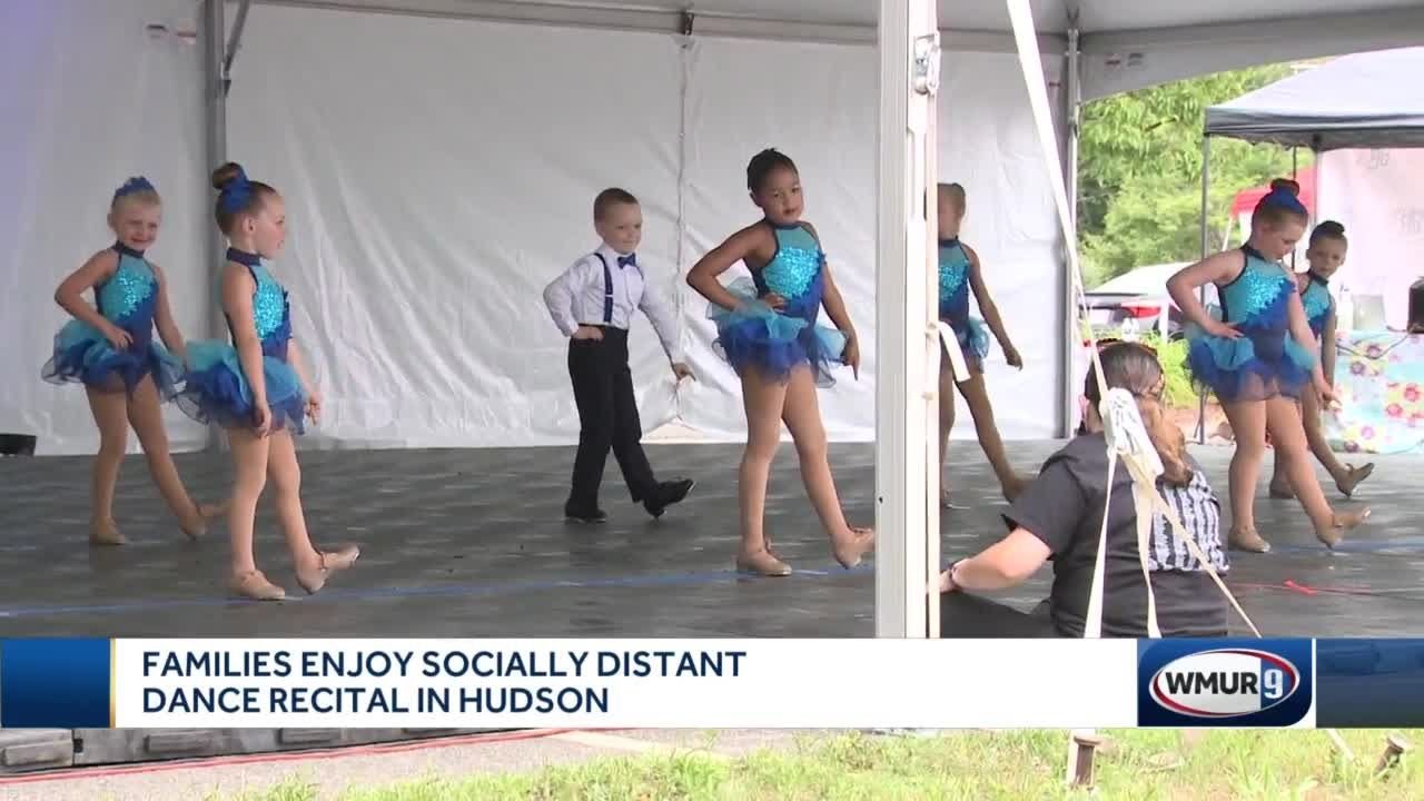 Socially distant dance recital held - YouTube