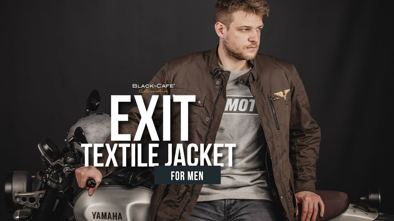 Black Café London Exit Motorcycle Textile Jacket - YouTube