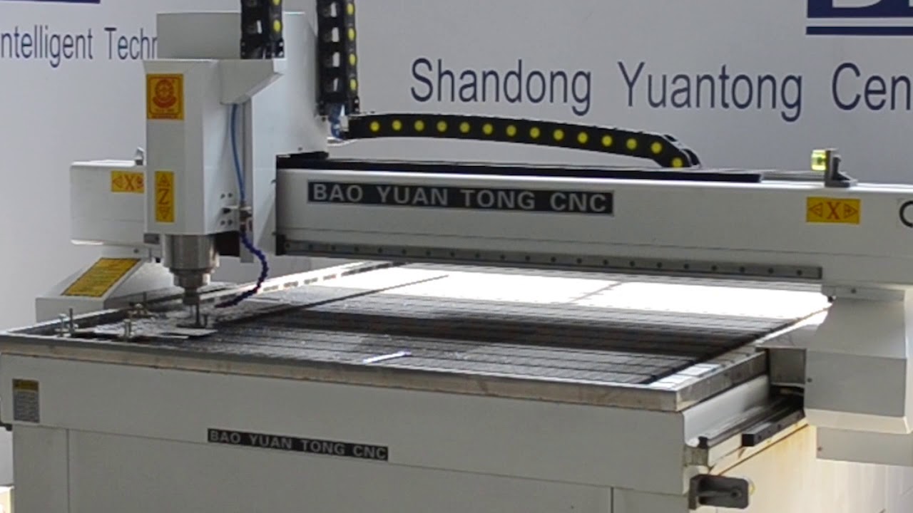metal cutting CNC router BMG1325-M - YouTube