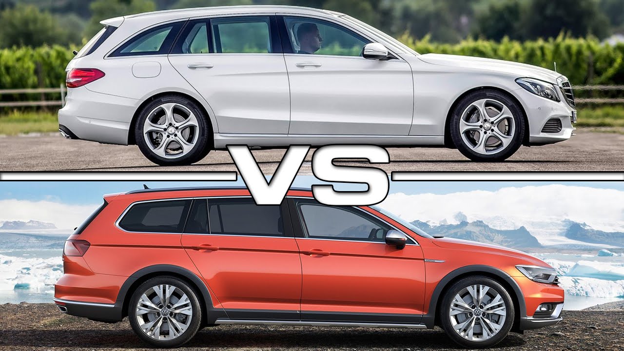 Mercedes Benz C-Class Estate vs VW Passat Alltrack - YouTube