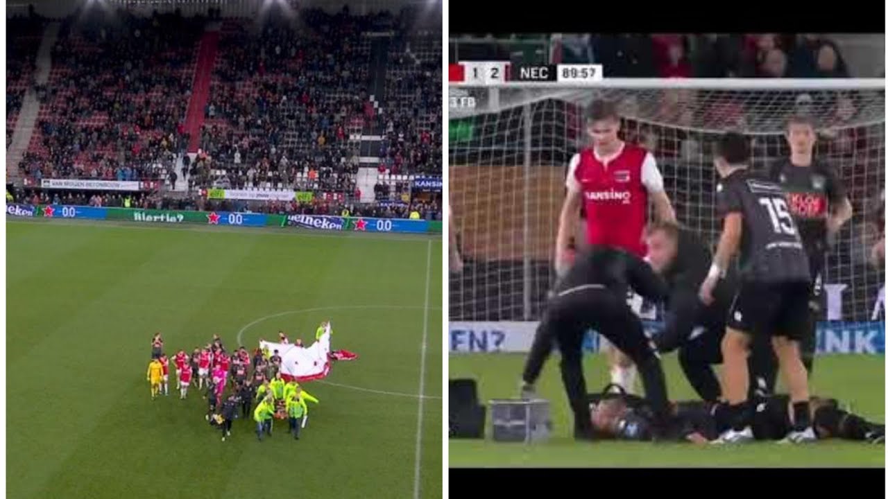 Eredivisie star Bas Dost collapses on pitch in terrifying scenes as ...