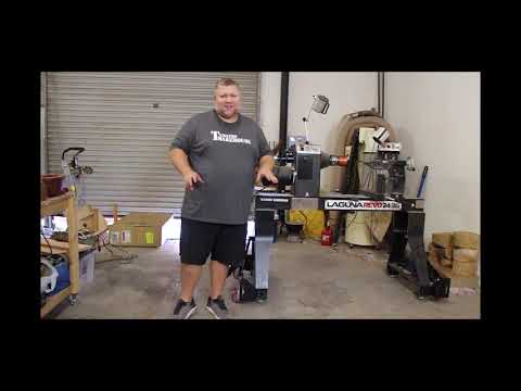 Laguna Revo 24/36 Wheel kit, I am glad I got it!!   Lathe set up with Deluxe Wheel System