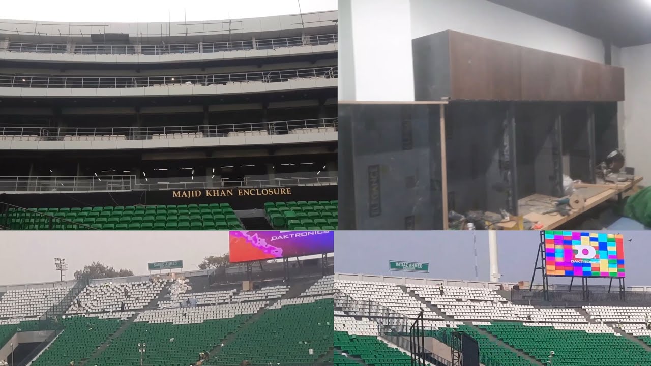 Gaddafi Stadium Pavilion Players dressing rooms and all enclosures ...