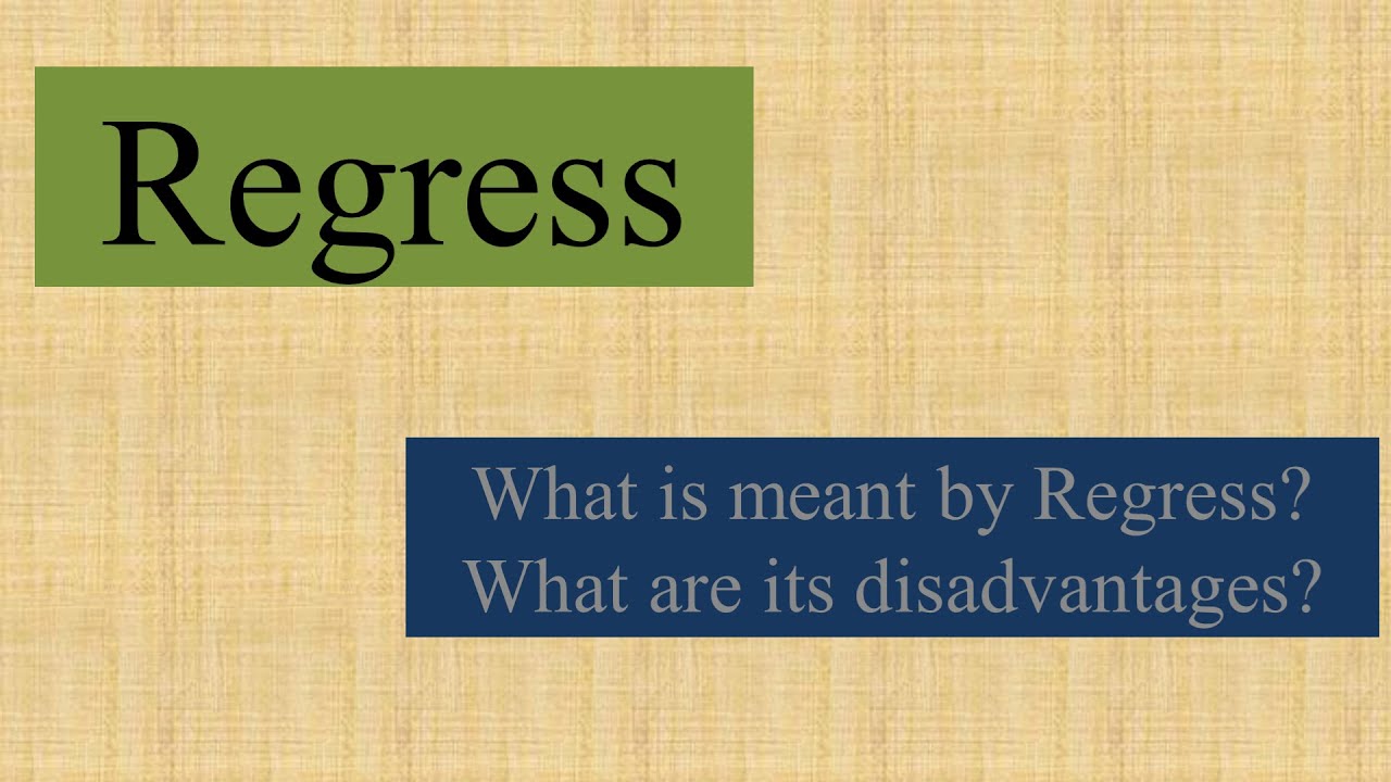 Regress: Meaning and Its Disadvantages | Philosophy Simplified - YouTube