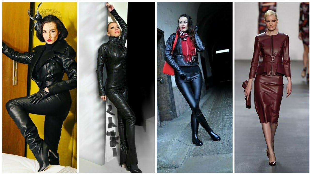 Beautiful leather fashion for stylish women #leather #latex - YouTube