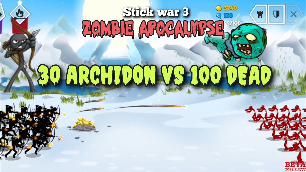 30 FIRE ARCHIDON vs 100 DEAD | Stick War 3 Zombie Apocalypse!! - YouTube