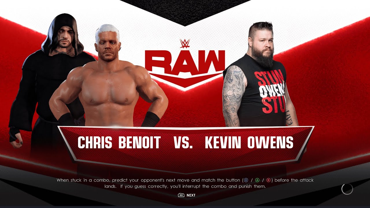 WWE 2K22 Revived Chris Benoit vs Kevin Owens RAW Universe Mode ...