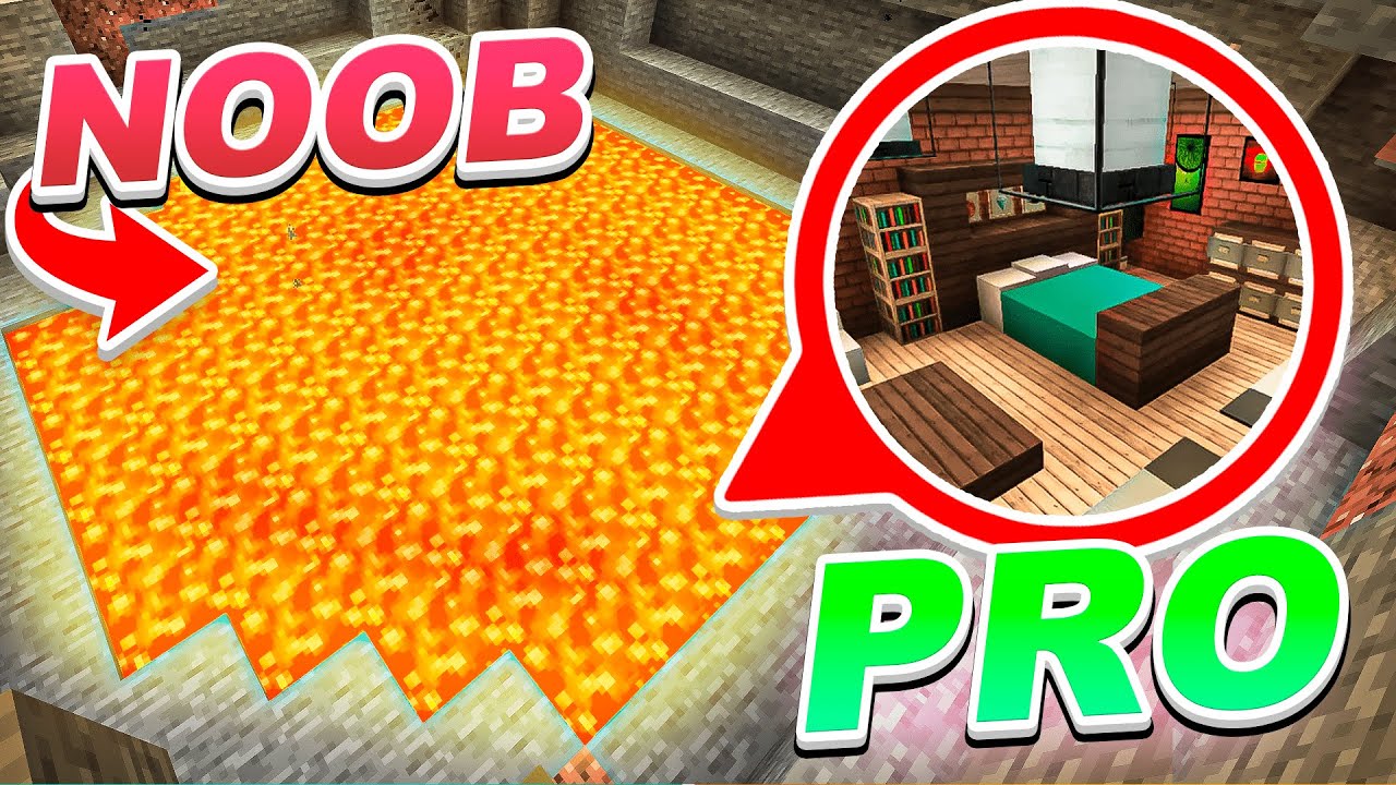 Building a SECRET LAVA BASE in Minecraft! Aphmau Noob Vs Pro - YouTube