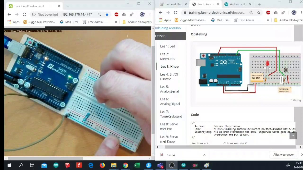 Arduino basis les 3 - YouTube